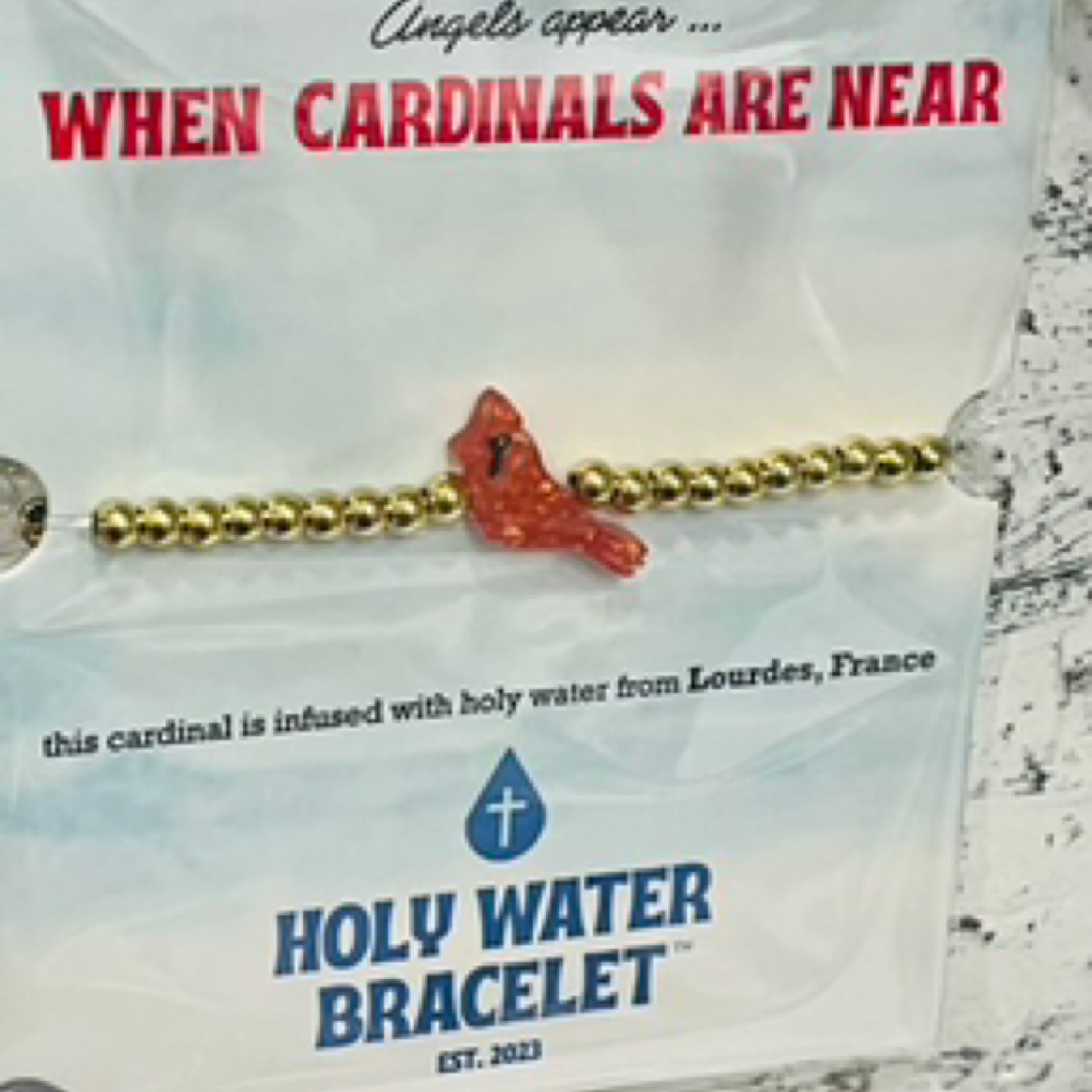 Holy Water Gold Red Cardinal Bracelet | Taste & Art of Greece