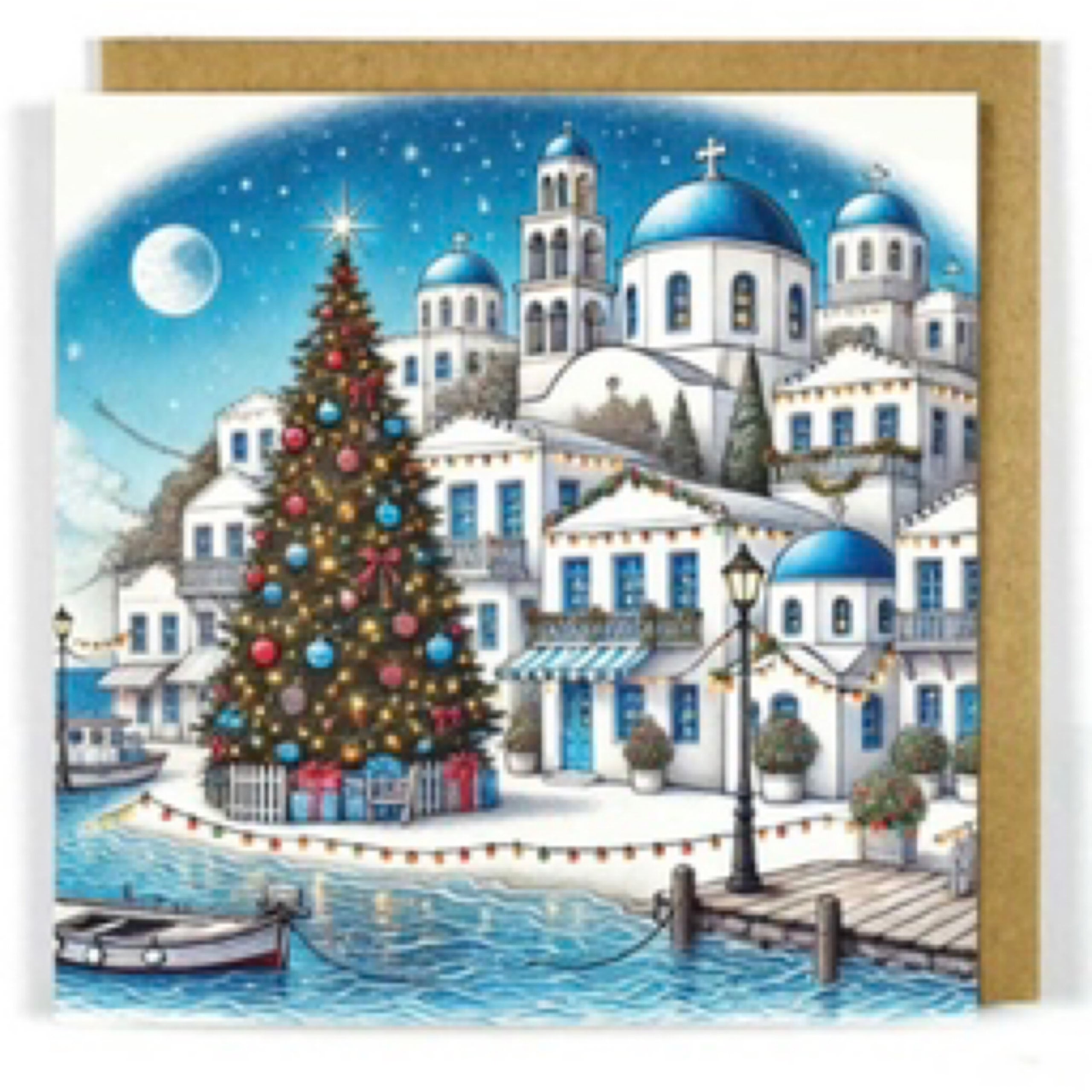 Greek Islands Christmas Card | Taste & Art of Greece